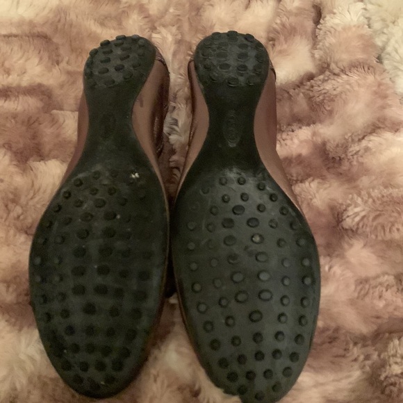 Tod's | Shoes | Tods Driving Ballet Flats In Gold Bronze | Poshmark